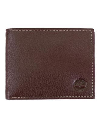Timberland Herren Ledergeldbörse mit aufgesetzter Klapptasche Reisezubehör-Faltbare Brieftasche, Braun (Sportz), Einheitsgröße