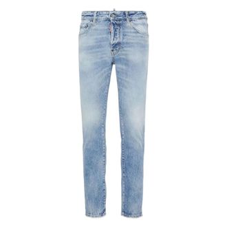 Dsquared2 Homme, Jeans, Bleu, Taille: XS Logo Patch Jeans