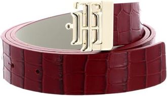 Tommy Hilfiger TH Logo Reversible Belt 3.0 W75 Red Croco/Alabaster