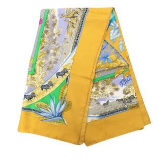 Herm&egrave;s Pre-owned Tropiques Scarf - Femme - Pre-owned - Jaune - Taille: ONE Size