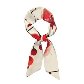 Generic &Eacute;charpe en satin de soie pour femme Motif fleurs de cerisier Pour le sport, le yoga et le visage