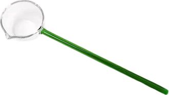 MagiDeal Servierkelle, Lange, mundgeblasene Glaskelle, Servierlöffel für Punsch, Sauce, Salatdressing, Grün