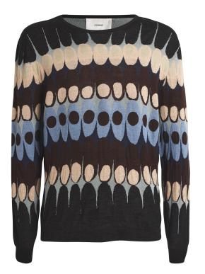 Commas Jacquard Crew-Neck Jumper Size L