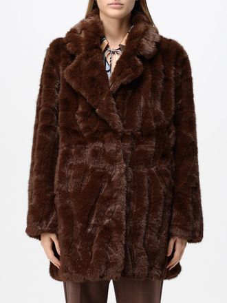 Joseph Ribkoff Manteau long en fausse fourrure avec col &agrave; revers