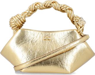 Ganni Femme, Sacs, Jaune, Taille: ONE Size Bou Mini Metallic Leather