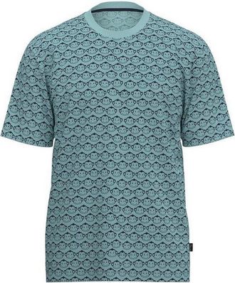Trigema T-Shirt TRIGEMA T Shirt mit Allover-Muster &Auml;ffchen (1-tlg)