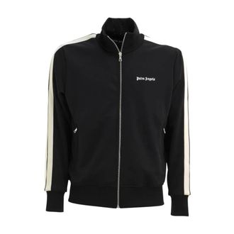 Palm Angels Homme, Sweatshirts et sweats &agrave; capuche, Noir, Taille: S Classic Logo Track Jacket