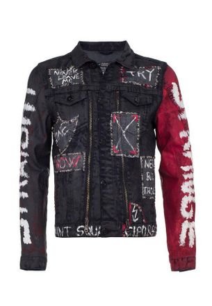 Cipo & Baxx Jeansjacke Jacke mit Knopfleiste, CJ248