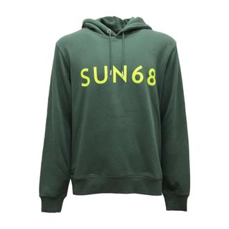 Sun 68 Homme, Sweatshirts et sweats &agrave; capuche, Vert, Taille: L F44121 SweaT-shirt