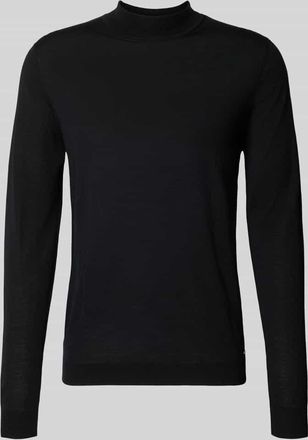 Roy Robson Slim Fit Strickpullover aus reiner Schurwolle mit Stehkragen