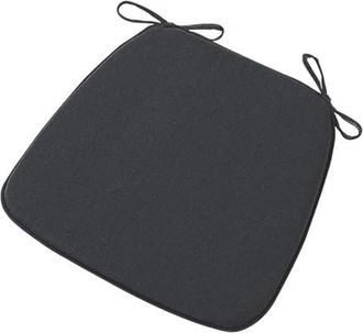 Generic Coussin de chaise antidérapant en mousse à mémoire de forme pour chaises de salle à manger, coussin de chaise en forme de D avec attaches, 457 x 432 c