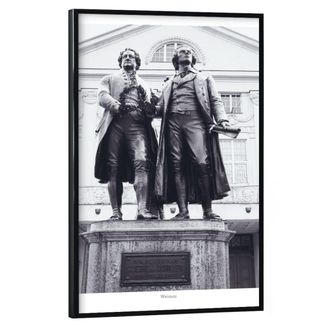 artboxONE Poster mit schwarzem Rahmen 60x40 cm St&auml;dte Denkmal in Weimar - Bild Weimar