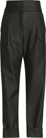 Silvia Tcherassi pantalon Moad à ourlet retroussé - Noir