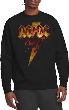 AC/DC ACDC Fire Bolt Crew Sweatshirt Maillot de surv&ecirc;tement, Noir, L Mixte