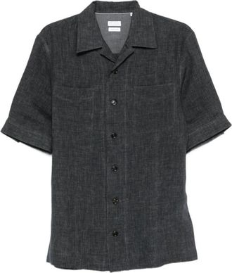 Brunello Cucinelli Homme, Chemises, Gris, Taille: M Pocket Linen Shirt