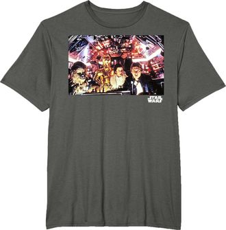 Star Wars Millennium Falcon Cockpit Crew Photo T-Shirt