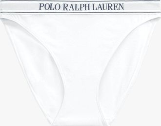 Polo Ralph Lauren Culotte &agrave; logo en coton m&eacute;lang&eacute;
