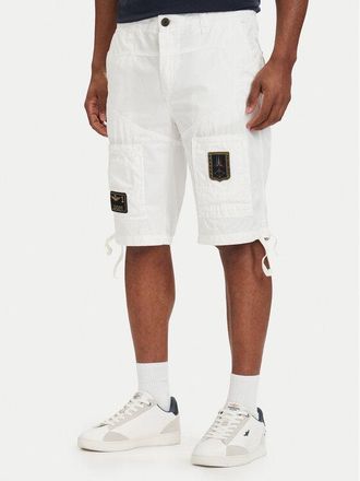 Aeronautica Aeronautica Militare Stoffshorts 261BE0041UCT01122 Wei&szlig; Regular Fit