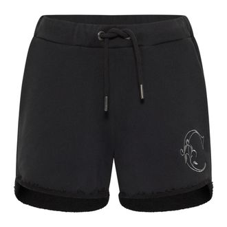 Carlo Colucci Sweat Short mit Stickerei - - Shorts - Damen - Schwarzk - XS