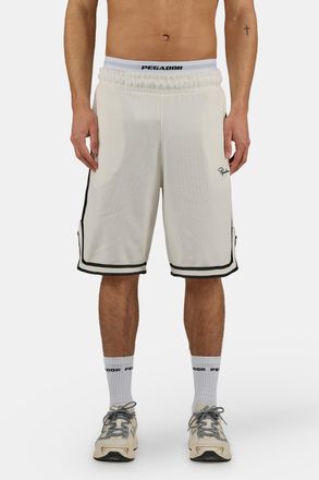 Pegador Sweatshorts PEGADOR Signar Pique Basketball Shorts, Herren, Gr. XXL, N-Gr, warm wei&szlig;, Sweatware, Obermaterial: 100% Baumwolle, unifarben mit Farbeinsa