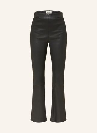 Arma Arma Bootcut-Hose River Aus Leder schwarz