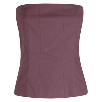 Federica Tosi Femme, Tops, Rose, Taille: 38 FR Top Bustier en Popeline