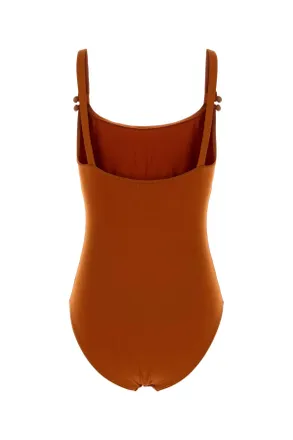 Eres Womens Orange Stretch Nylon Inspiring Swimsuit Rouille Exterior: Elastane Costumi Da Bagno Swimwear