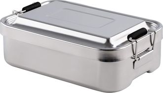 Kelomat Riess, 1996-248, Lunchbox, SONSTIGES, Länge 23 cm, Breite 15 cm, Höhe 7.5 cm, Gewicht 0.5 kg, Edelstahl, Spezialartikel, rostfrei, silber