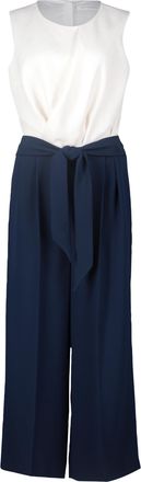 Betty & Co Damen 6453/3123 Langer ärmelloser Overall, Patch Dark Blue/Cream, 40