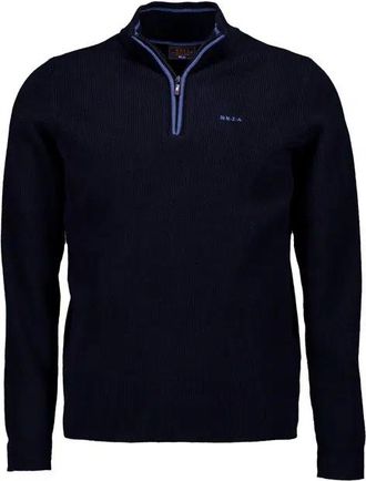 N.Z.A. Herren Troyer blau Mikrofaser unifarben