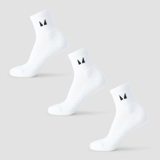 MyProtein MP kn&ouml;chellange Laufsocken (3er-Pack) - Wei&szlig; - UK 12-14