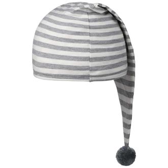 LIPODO Schlafm&uuml;tze (56 cm lang) - Damen und Herren - Nachthaube aus Baumwolle - Bommelm&uuml;tze One Size (53-60 cm) - Nachtm&uuml;tze mit Bommel - Zipfelm&uuml;tze zum Sch