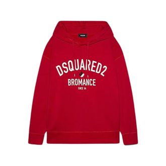 Dsquared2 Oversized Baumwoll-Sweatshirt mit Kapuze - - Sweatshirts & Hoodies - Herren - Rot - S
