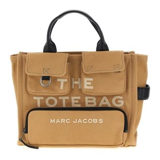 Marc Jacobs Femme, Sacs, Brun, Taille: ONE Size The Cargo Canvas Medium Tote Bag