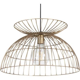 Beliani Lampe Suspendue Rétro Plafonnier Pendant en Métal Cuivré Cloche Design Mahanadi