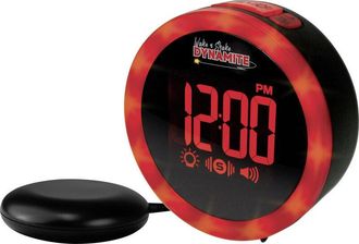 Geemarc Jwns-dynamiteblkvd Quarz Wecker Schwarz Alarmzeiten 1 usb Anschluss, Extra lauter Weckton - Geemarc