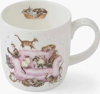 Wrendale Designs Royal Worcester Wrendale Deigns Cattitude Mug en céramique Motif chat 0,3 l