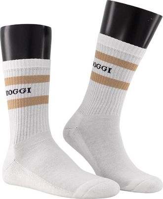 Boggi Milano Herren Socken wei&szlig; Baumwolle