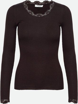 Rosemunde Longsleeve Babette silk shirt Langarm, mit Spitze, feminin, bequem, Seide- /Baumwollmischung