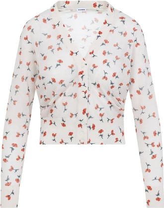 Jil Sander Femme, Pulls, Multicolore, Taille: 34 FR Cardigan en coton &agrave; col en V