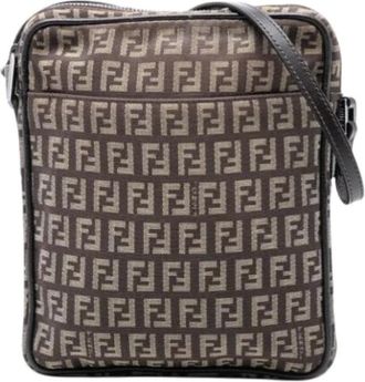 Fendi Sac bandouli&egrave;re Pre-owned en toile - Femme - Pre-owned - Brun - Taille: ONE Size