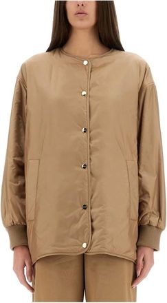 Max Mara Femme, Vestes, Beige, Taille: 38 FR Veste matelass&eacute;e r&eacute;versible en nylon