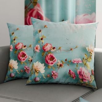 Petti Artigiani Italiani Petti Artigiani Italiani - 1 Paar Kissenbezüge 30 x 30 cm aus Mikrofaser, Dekokissen für Schlafzimmer, Sofa, Wohnzimmer, Set mit 2 Kissenbezügen, Kiss