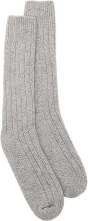 John Smedley chaussettes en cachemire côtelé - Gris