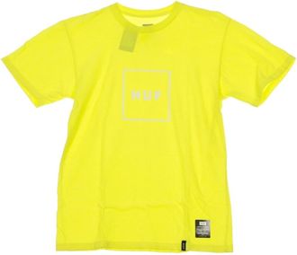 HUF Essentials Box Logo T-Shirt - - Tops - Herren - Gelb - S