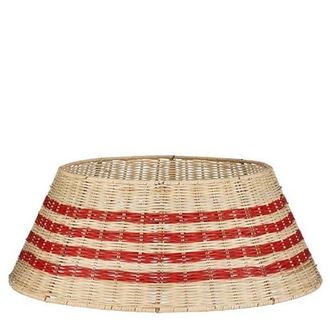 Mica Mica Decorations Weihnachtsbaumrock - H25 x &Oslash;60 cm - Rattan - Beige, Rot