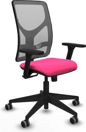 Piqueras y Crespo Schreibtischstuhl in Rosa, mit 3D-Armlehnen, h&ouml;henverstellbare Lendenwirbelst&uuml;tze, ausgestattet mit 3 Positionen und Schneideschaum, Grau/Rosa