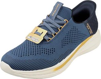 Skechers Homme Slade-Quinto Hands Free Slip-in Mocassin, Blue Knit, 42 EU
