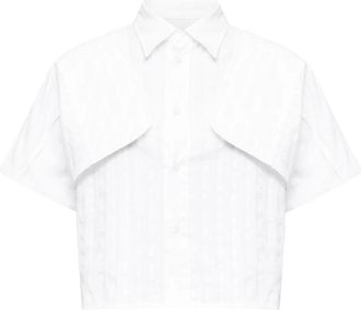 Maison Margiela S52Dt0044 Baumwollhemd - - Blouses & Shirts - Damen - Wei&szlig; - XS