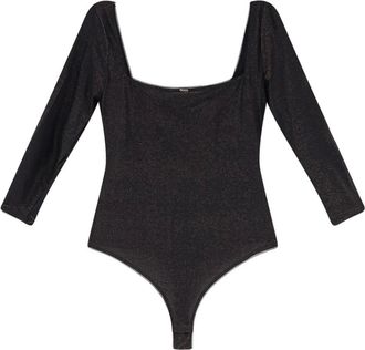 HUGO BOSS Femme, Tops, Noir, Taille: 38 FR Body &agrave; col carr&eacute;